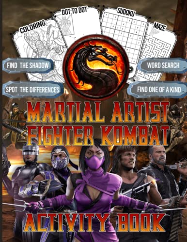 Martial Artist Fighter Kombat Activity Book: Puzzle Books Crosswords ...