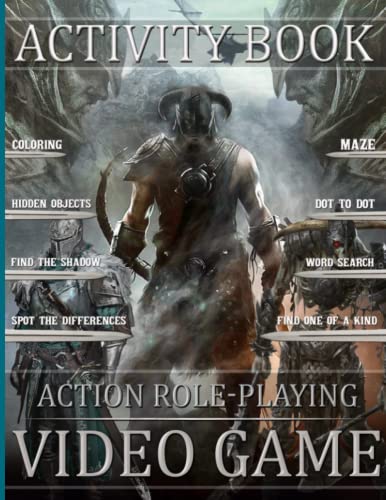 Action Role-playing Video Game Activity Book: Puzzle Books Crosswords ...