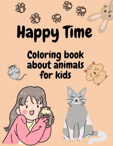 Book for children from 1 year old color, big, easy and cute pets and ...