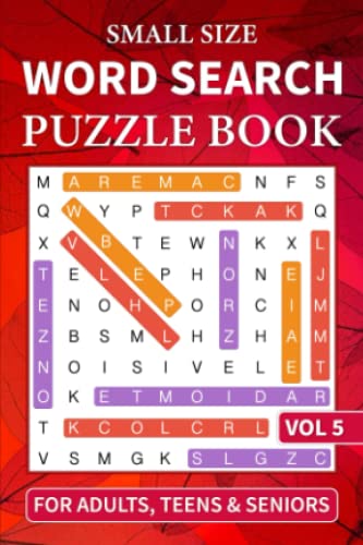 Small Size Word Search Puzzle Book For Adults, Teens & Seniors: Mini ...