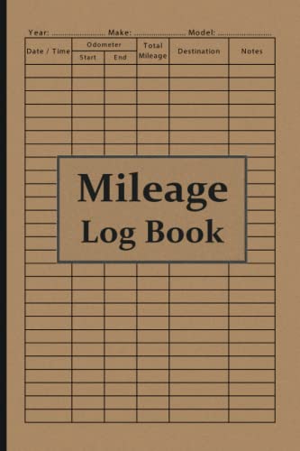 Mileage LogBook: Mileage Record Vehicle Expenses Log, Automotive Daily ...