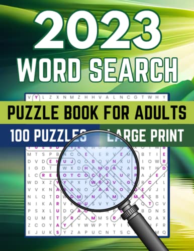 2023 Word Search Puzzle Book for Adults: Large Print Word Find Book ...