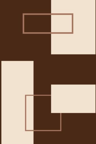 Cute Simple and Minimal Dark Brown Square and Outline Design Journal ...