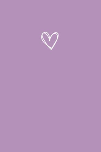 Cute and Minimalist Purple Journal with Simple Heart Design for ...
