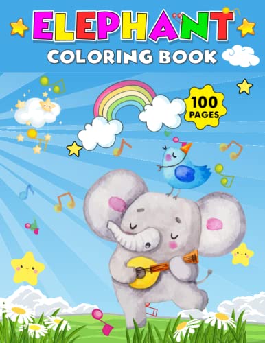 Elephant Coloring Book: Easy Activity Book for Boys, Girls and Toddlers ...