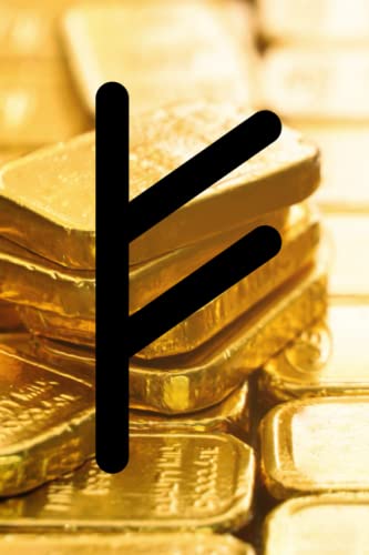 Fehu Norse Rune Personal Journal, Elder Futhark, With Gold Background ...