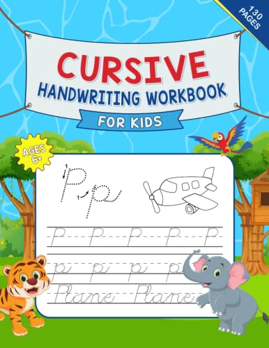 Cursive Handwriting Workbook For Kids: Learn How To Write And Trace ...
