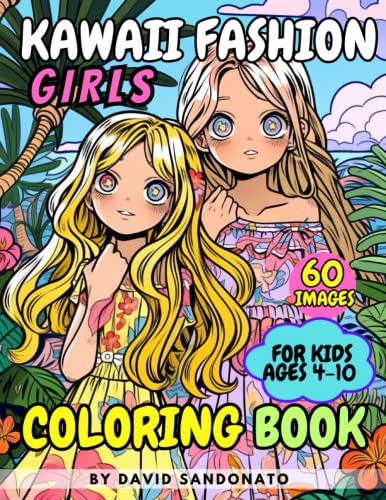 Kawaii Fashion Girls Coloring Book: Step into Style: 60 Charming Kawaii ...