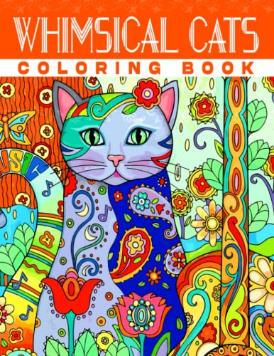 Whimsical Cats Coloring Book: Cat-Tastic Dreams Colouring Book for ...