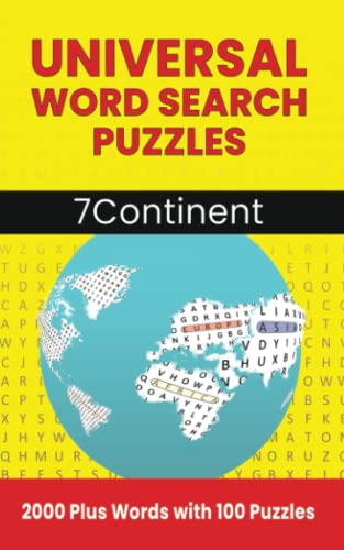 Universal Word Search Puzzles7 continent 2000 plus words with 100 ...