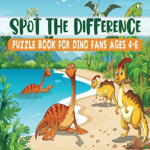 Spot the Difference for Kids 4-6: Puzzle Book for Little Dinosaur Fans ...