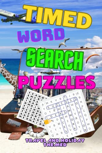 Timed Word Search Puzzle Travel Book, holiday word search puzzles ...