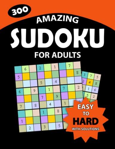 Sudoku Puzzles Book for Adults: 300 Sudokus for Adults and. Easy to ...