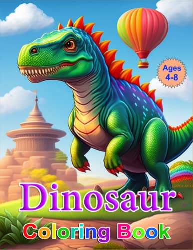 Dinosaur Coloring Book: Explore the Mesozoic Era with Fun and ...