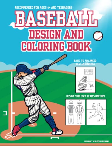 A Baseball Coloring Book with Team Uniform Design Section: Create and ...