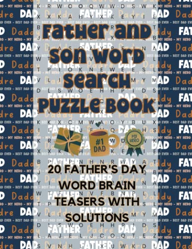 Father and Son Word Search Puzzle Book: 20 Father's Day Word Brain ...