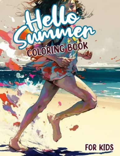 Hello Summer Coloring Book For Kids: Relaxing and Simple Coloring Pages ...