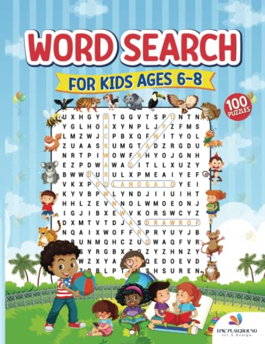 Word Search for Kids Ages 6-8 - 100 Word Find Puzzles with Animals ...