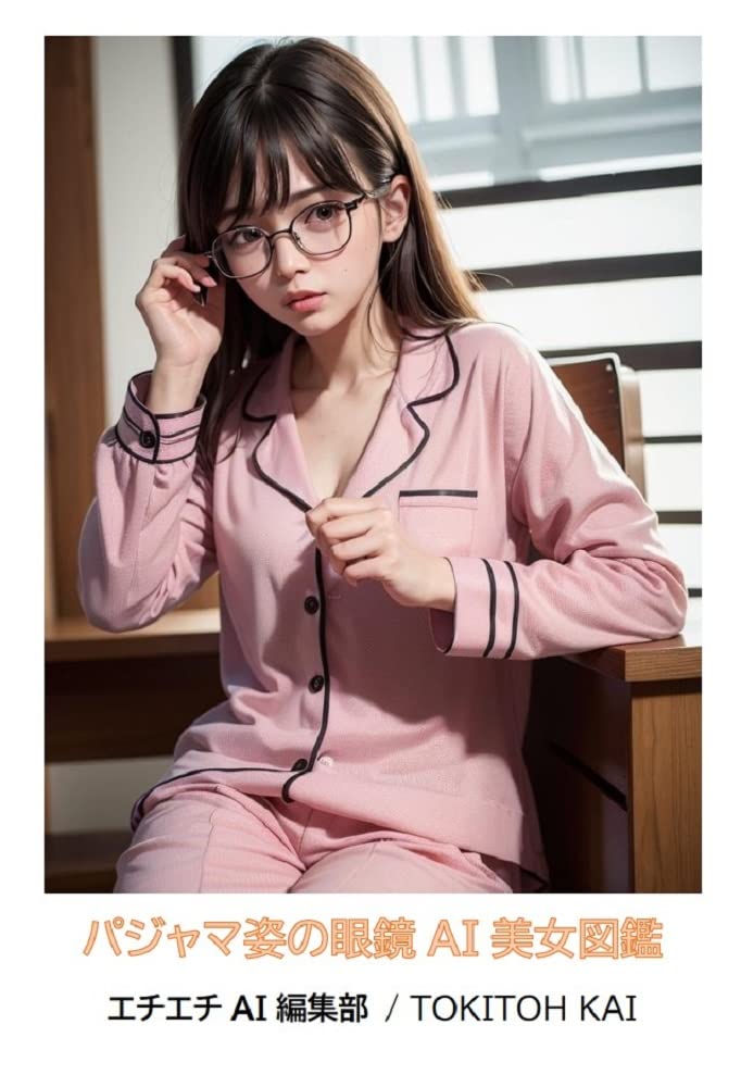 Illustrated book of AI beauties with glasses in pajamas: A collection of images that will make ...