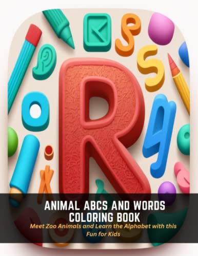 Animal ABCs and Words Coloring Book: Meet Zoo Animals and Learn the ...