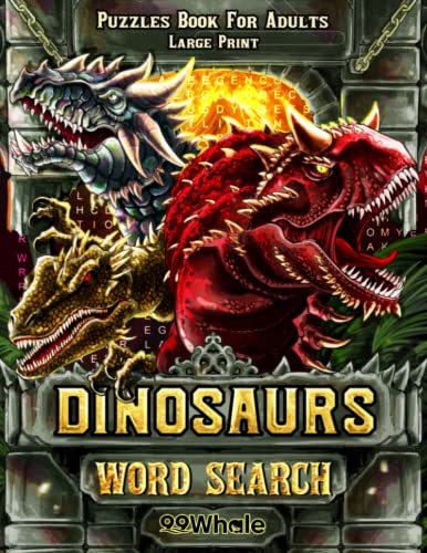 Dinosaurs Word Search: Large Print Puzzles for Adults, Teens, Seniors ...