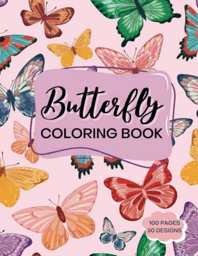 Butterfly Coloring Book: Easy To Do Coloring Pages For Toddlers Kids ...