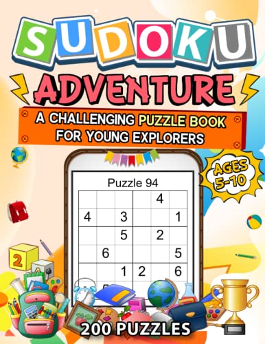 Sudoku Adventure For Kids, 200 puzzles, Ages 5, 6, 7, 8, 9, 10 by BH ...