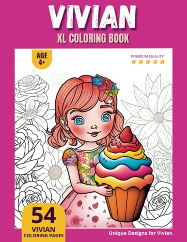 Vivian Coloring Book: Perfect Personal Name Gift - XL Edition - Age 4 ...