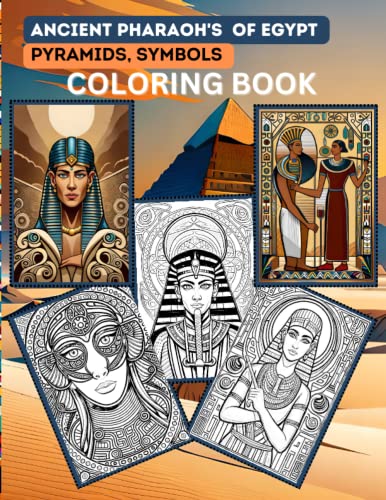 Ancient Egypt Pharaoh's, Pyramids and Symbols Coloring Book for Adults ...