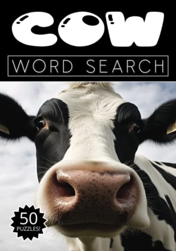 Cow Word Search: 50 Bovine Puzzles, Word Find, Vocabulary Activity Book ...