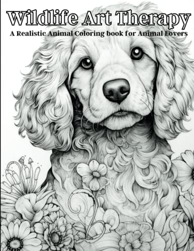 Wildlife Art Therapy: A Realistic Animal Coloring book for Animal ...