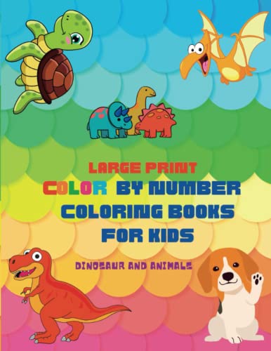 Large Print Color By Number Coloring Book For Kids: Discover the ...