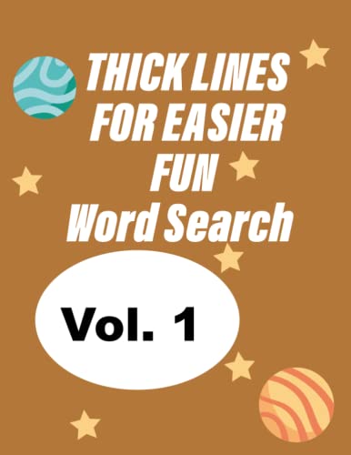 Thick Lines For Easier Fun Word Search: Easy-Read Word Search Puzzles ...