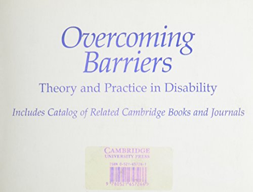 Overcoming Barriers: Theory and Practice in Disability CD-ROM locked: A ...