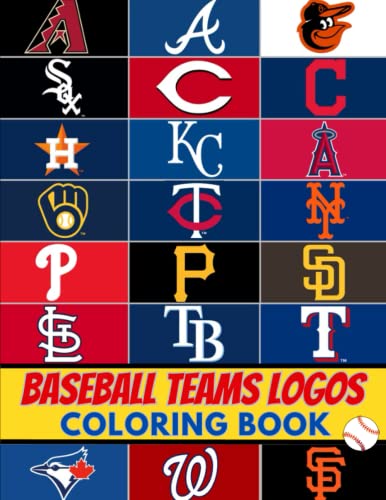 Baseball Teams Logos Coloring Book: Amazing Coloring Pages. Gift for ...