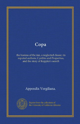 Copa: the hostess of the inn, a neglected classic; its reputed authors ...