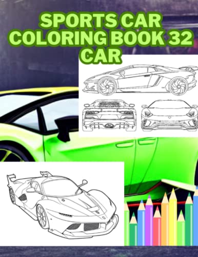 Sports Car Coloring Book for Adults" Coloring Books: Cool Cars ...