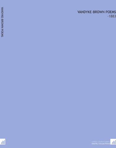 Vandyke-Brown Poems: -1883 by Marc Cook | Goodreads