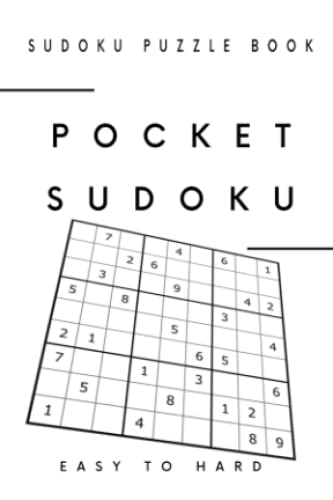 Pocket Sudoku: Pretty Pocket-Size Sudoku Puzzle Book for Adults: only 4 ...