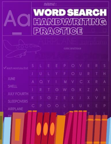 Word Search Handwriting Practice Book for Kids : earn How To Trace ...