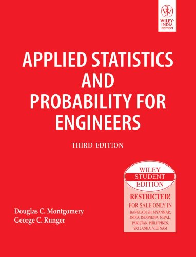 Applied Statistics And Probability For Engineers by Douglas C ...