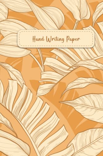 Cute Tropical Leaves Pattern Hand Writing Paper: Cute Hand Writing ...