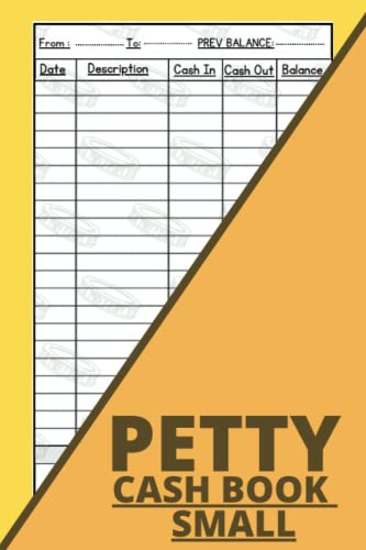 Petty Cash Book Small: Petty Cash Record Keeping,Tracker Cash Receipt ...