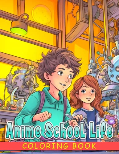 Anime School Life Coloring Book: A Captivating Coloring Book for Teens ...