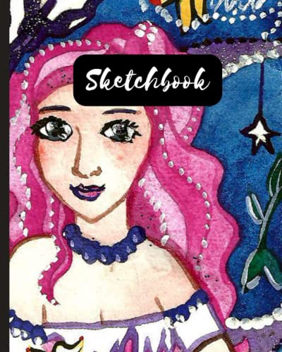 Mermaid Sketchbook: Large Notebook for Drawing and Doodling 8x10 ...