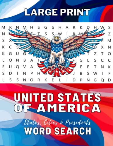 USA Word Search Puzzles: Cities, States, and Presidents by Active ...