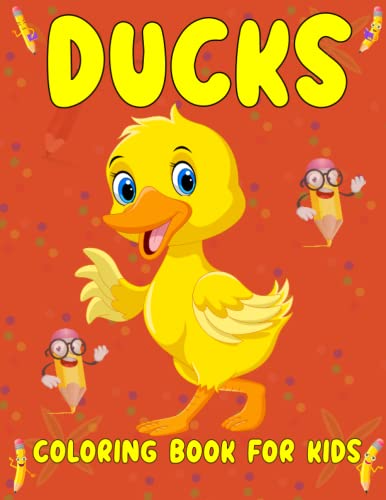 Ducks Coloring Book For Kids: A Unique Hand Drawing Duck Ready To Color ...