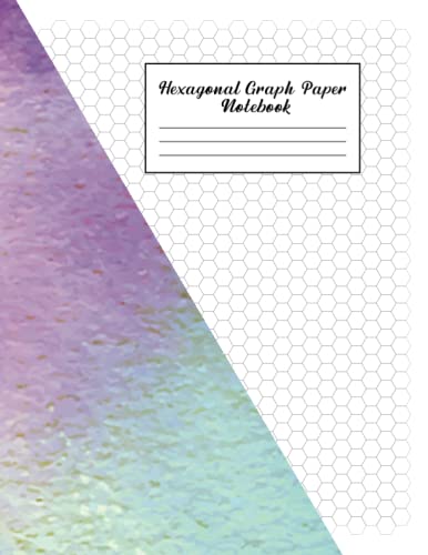 Hexagonal Graph Paper Notebook 100 pages 8.5x11 contains with bleed ...