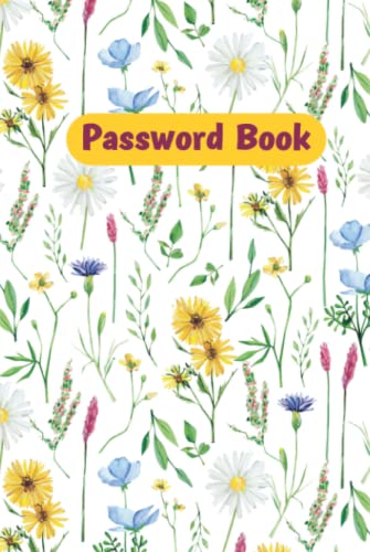 Internet Password Book With Alphabetical Tabs: Cute Floral Password ...