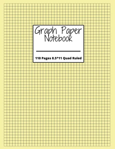 Graph Paper Notebook 8.5x11: College Math Ruled Quad Ruled 5x5 ...